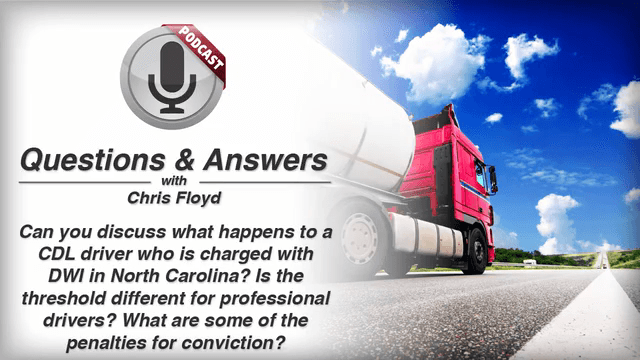 Floyd Law Offices PLLC | North Carolina CDL DWI